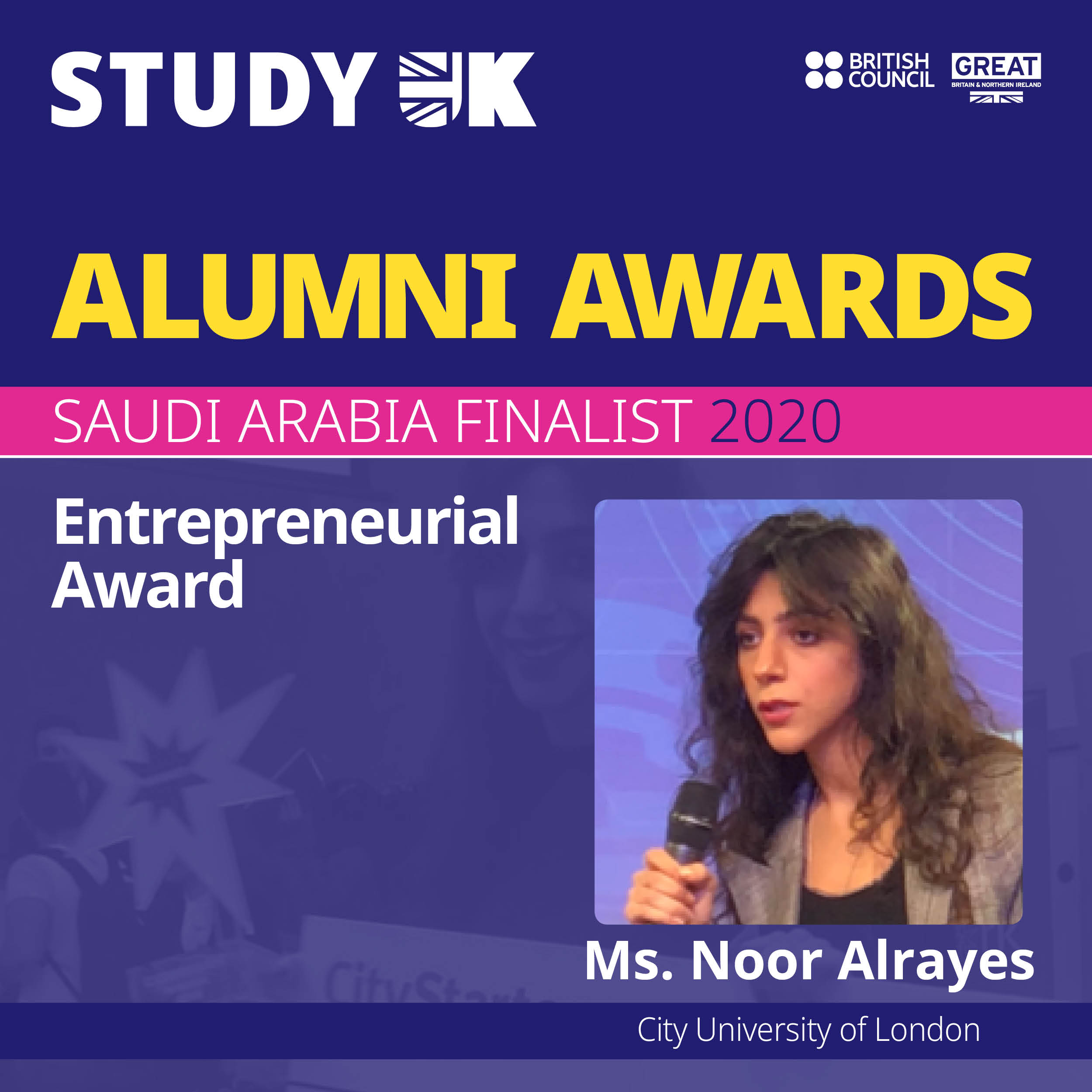 Noor Alrayes – City, University of London | British Council Saudi Arabia
