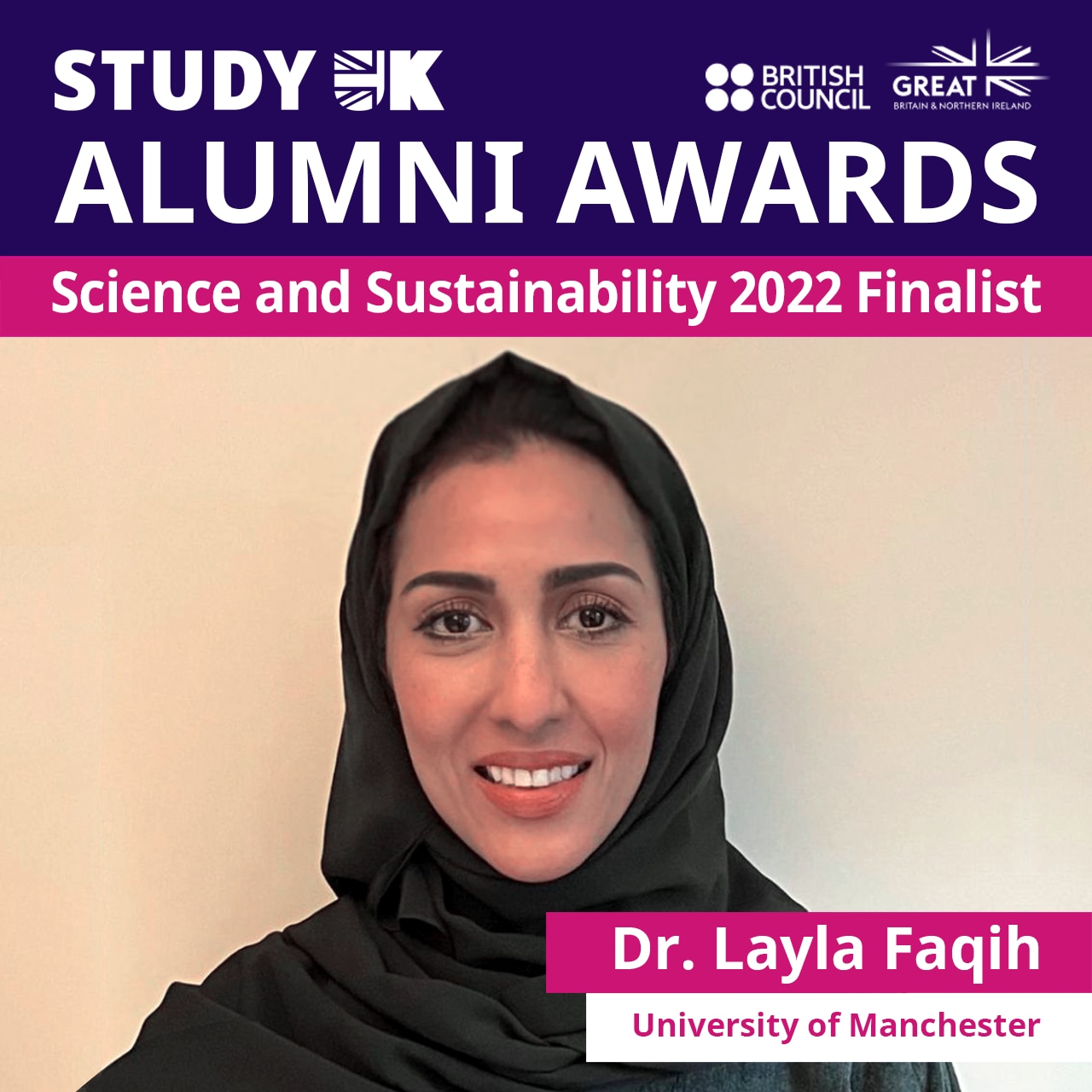 Dr Layla Faqih - University of Manchester | British Council Saudi Arabia